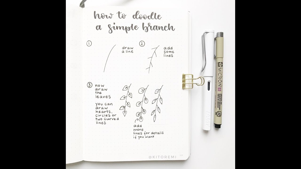 Simple Branch Doodle - YouTube