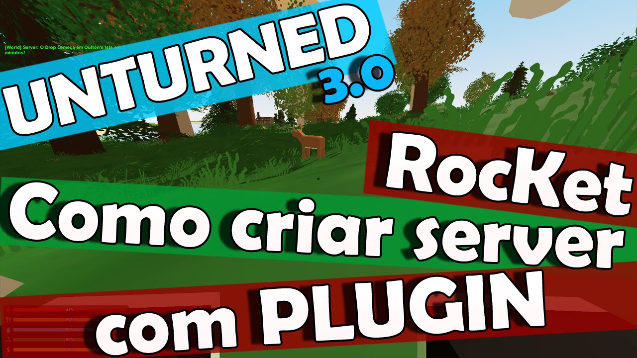 Como criar server Unturned 3.0 com Plugins (Rockets) - YouTube