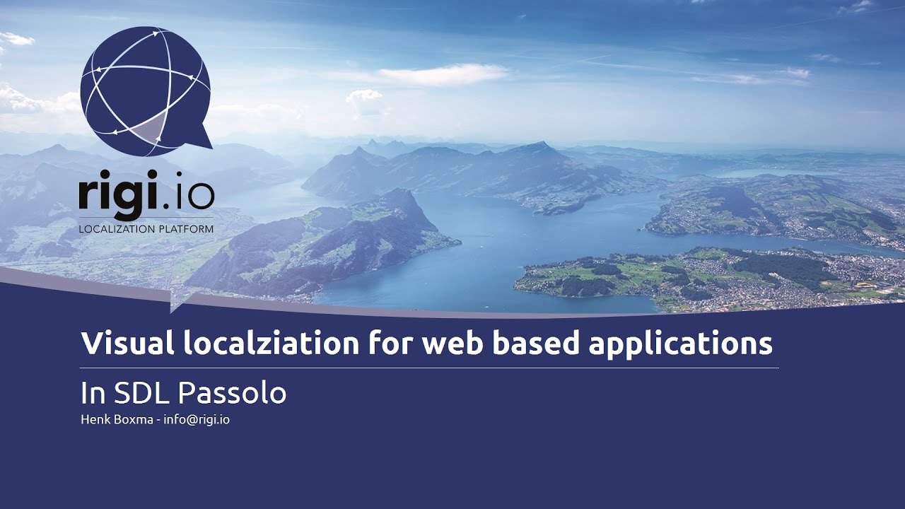 Visual localization for web based applications in SDL Passolo - YouTube