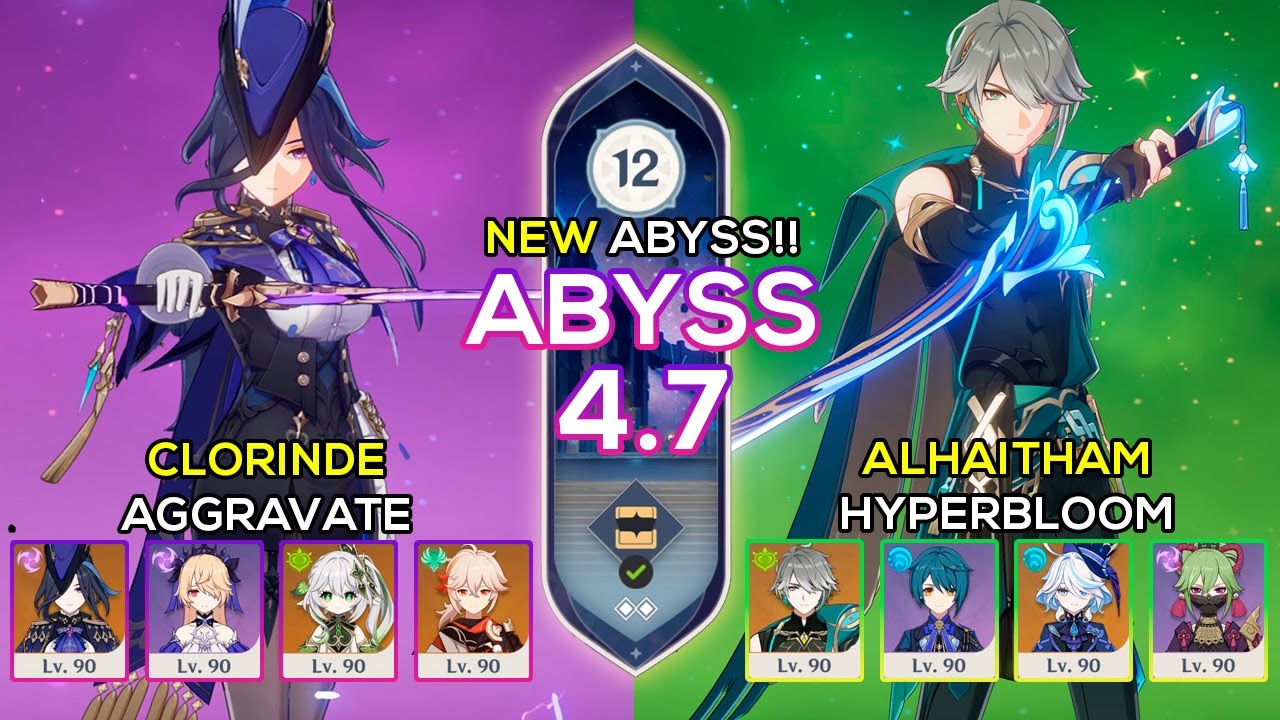 [NEW ABYSS] C0 Clorinde Aggravate & C0 Alhaitham Hyperbloom | Spiral Abyss 4.7 | Genshin Impact ...