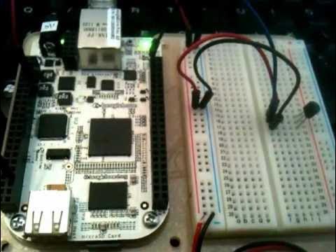 BeagleBone with Temperature Sensor - YouTube