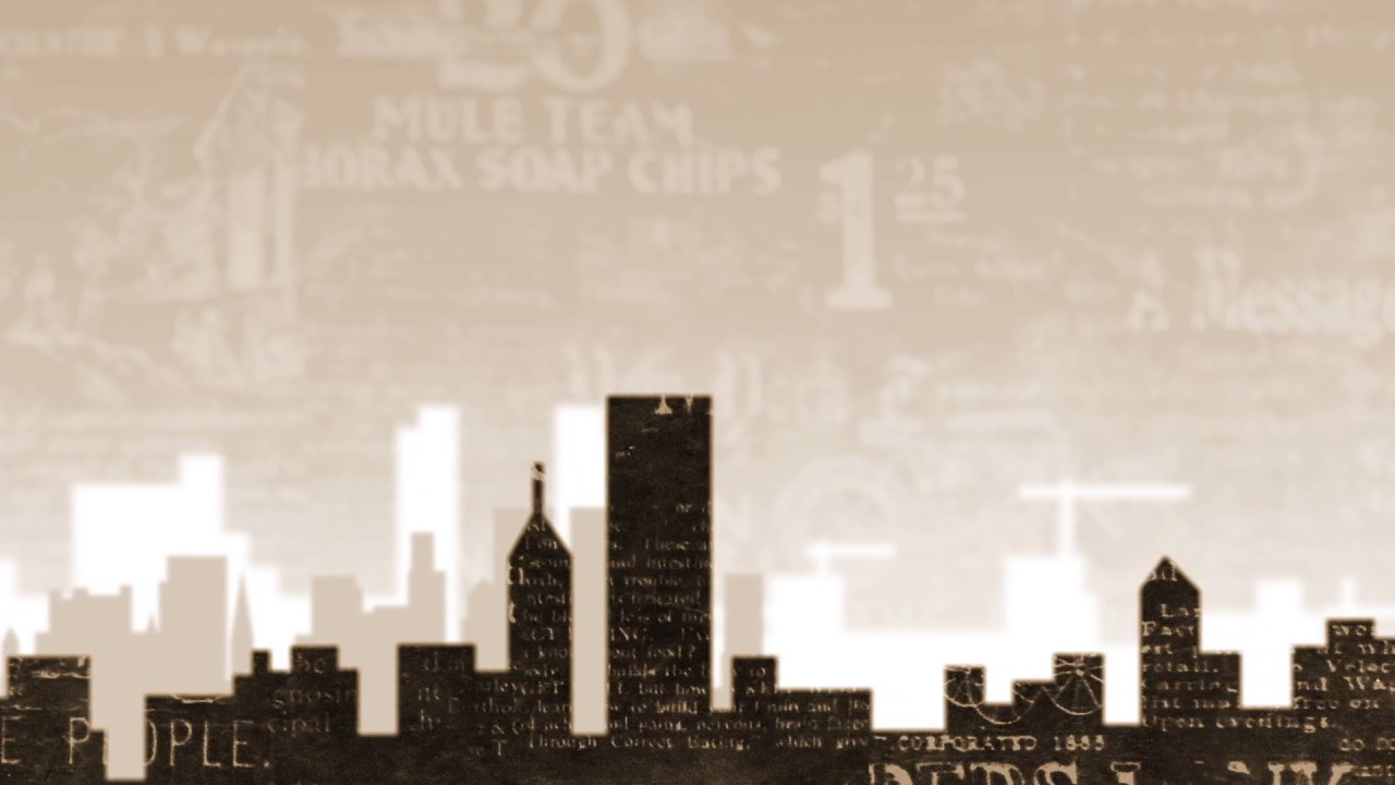 Chicago Cityscape vintage newspaper texture animation - Free motion ...