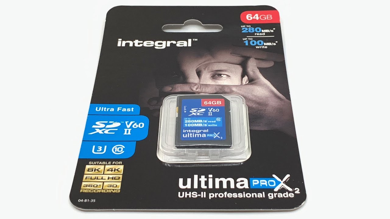Integral UltimaPro X2 SDXC 280/100MB UHS-II V60 Professional Grade 64GB ...