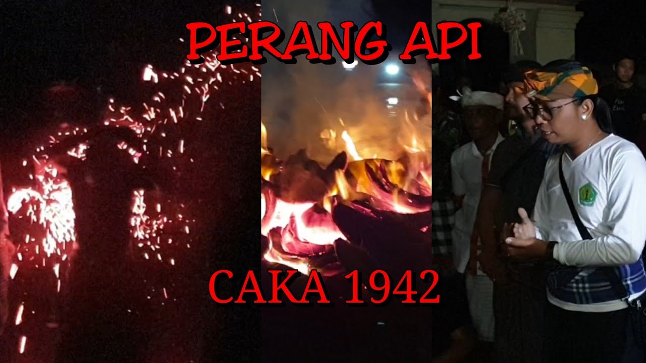 Tradisi Perang Api di Hari Raya Pengerupukan - YouTube