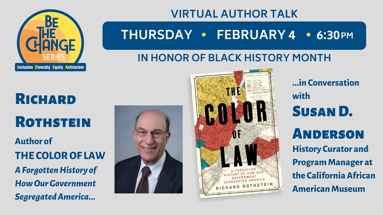 Author Talk: Richard Rothstein in Conversation with Susan D. Anderson ...