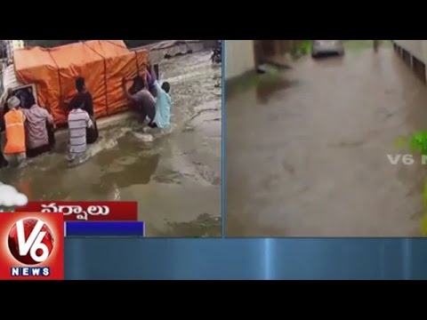 Exclusive Visuals | Man Falls Into Manhole At Nacharam | Hyderabad Rains | V6 News