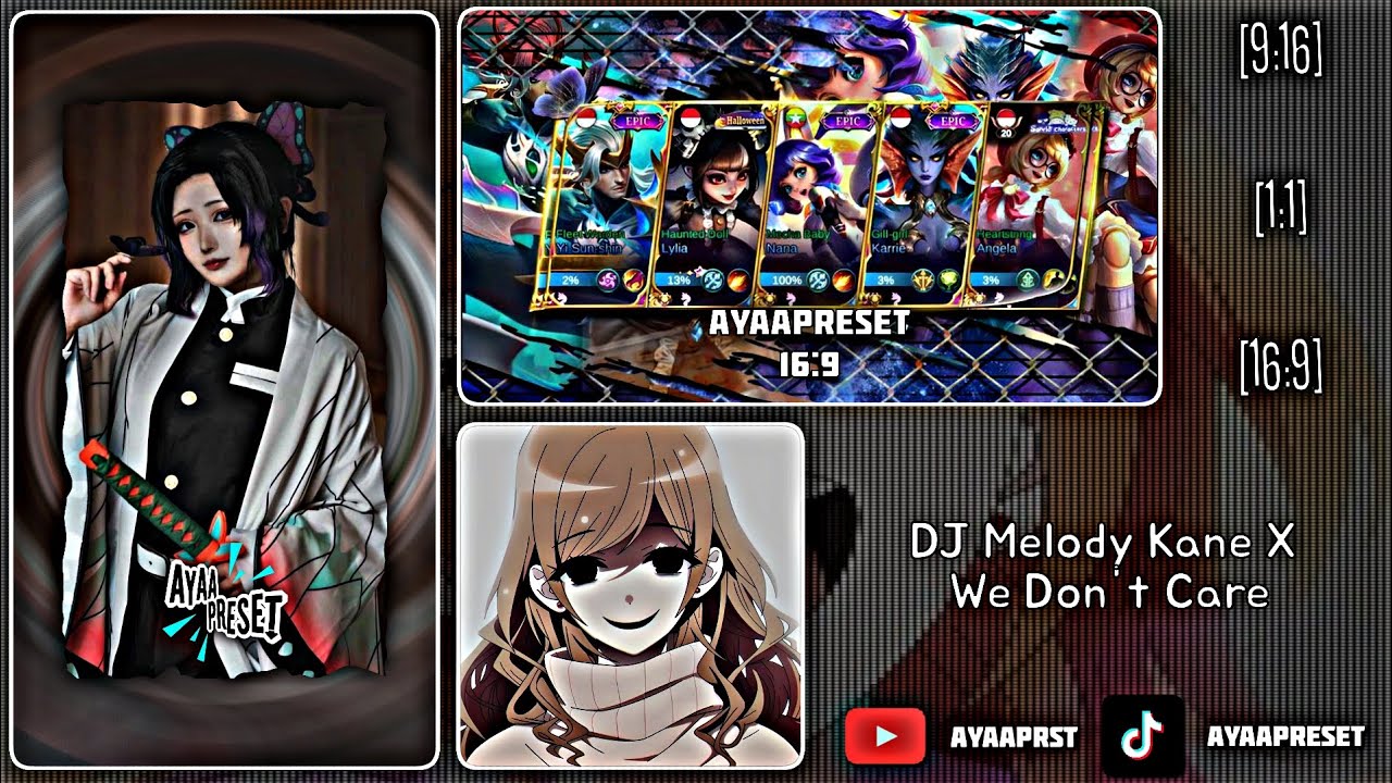 Preset Am Dibawah 5MB & XML 🎟 || 3 Ukuran || DJ Melody Kane X We Don't Care 🎧 || Trending Tiktok ...