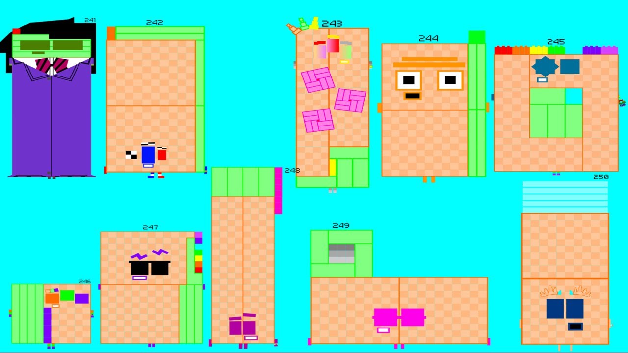 Numberblocks Band Retro 241-250 - YouTube