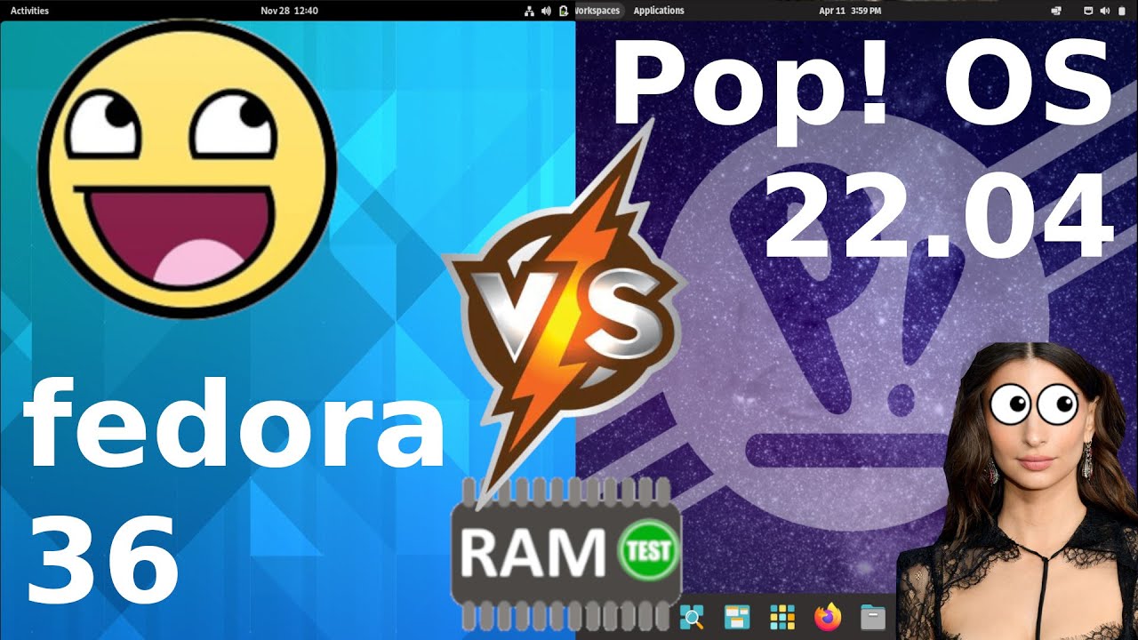 Fedora 36 vs Pop OS 22.04: RAM Usage - YouTube