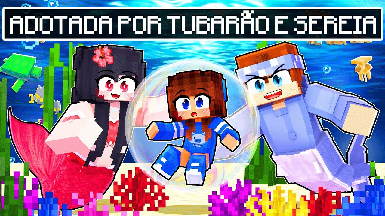 ADOTADA pela SEREIA e o TUBARÃO no Minecraft Miika - YouTube