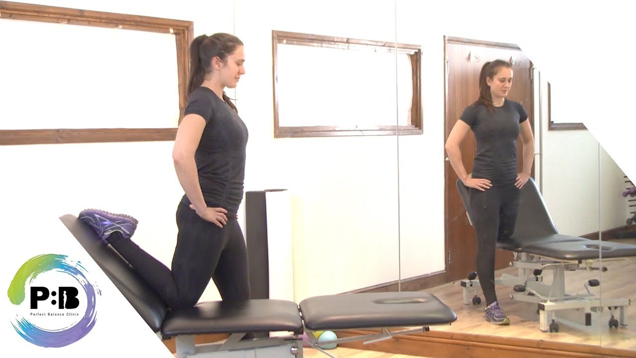 Hip flexors stretch using a couch - YouTube