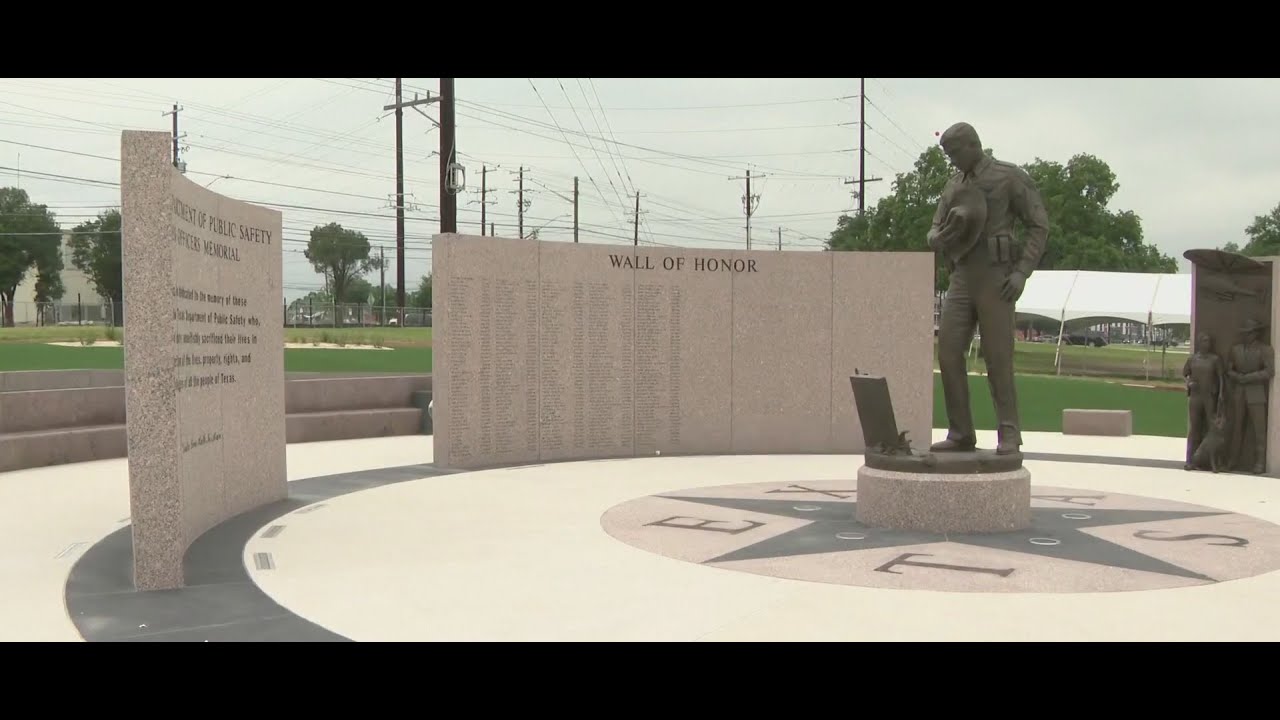 DPS unveiling Fallen Officers Memorial in north Austin - YouTube