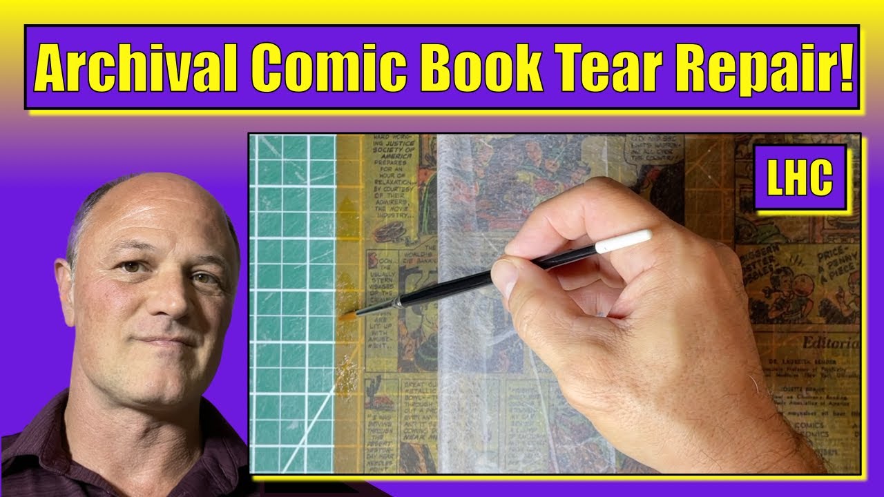 Repairing 70 Year Old Comic Book Pages! - YouTube