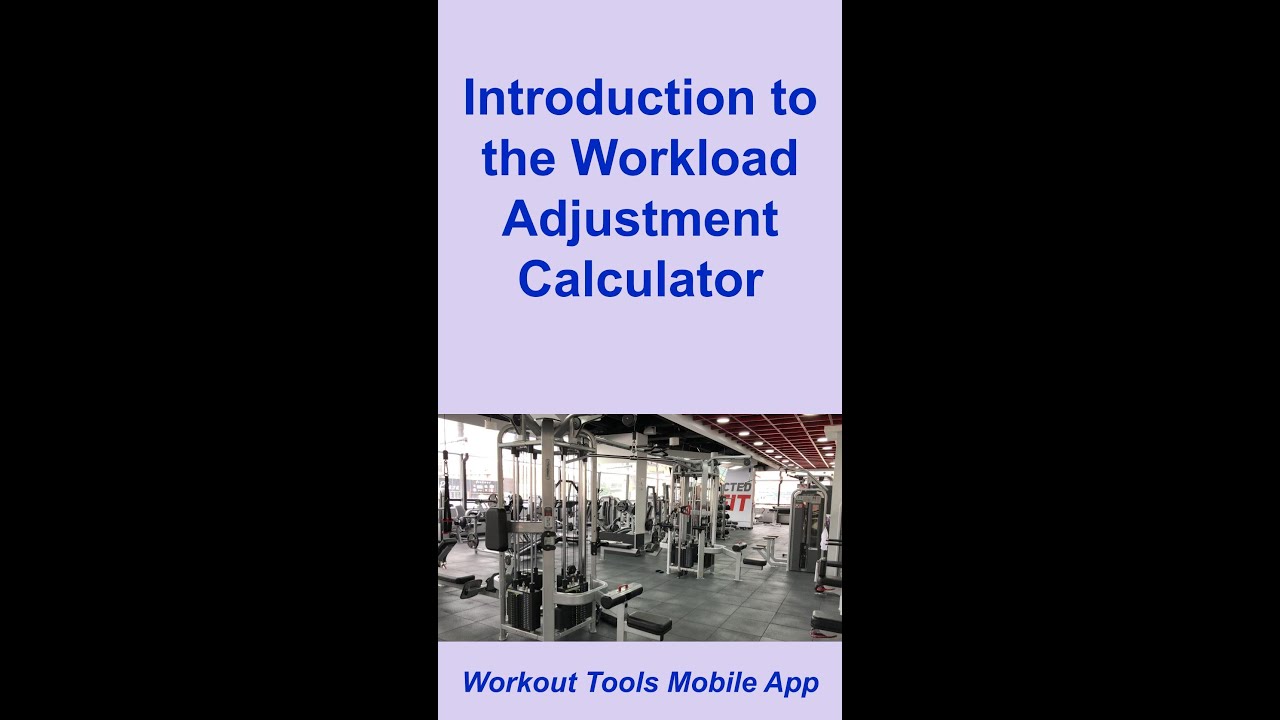 Workload Adjustment Calculator - YouTube