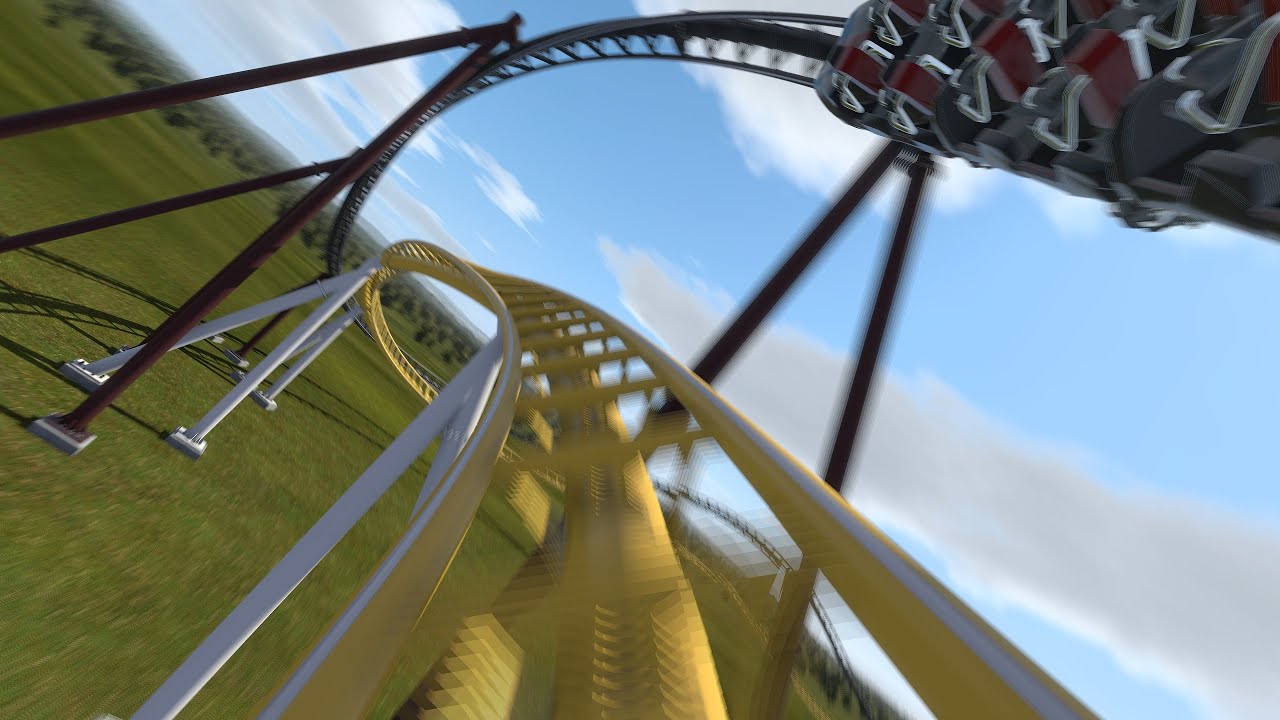 Dueling Intamin LSM Launch Coasters - Yellow Track - Preview POV - YouTube