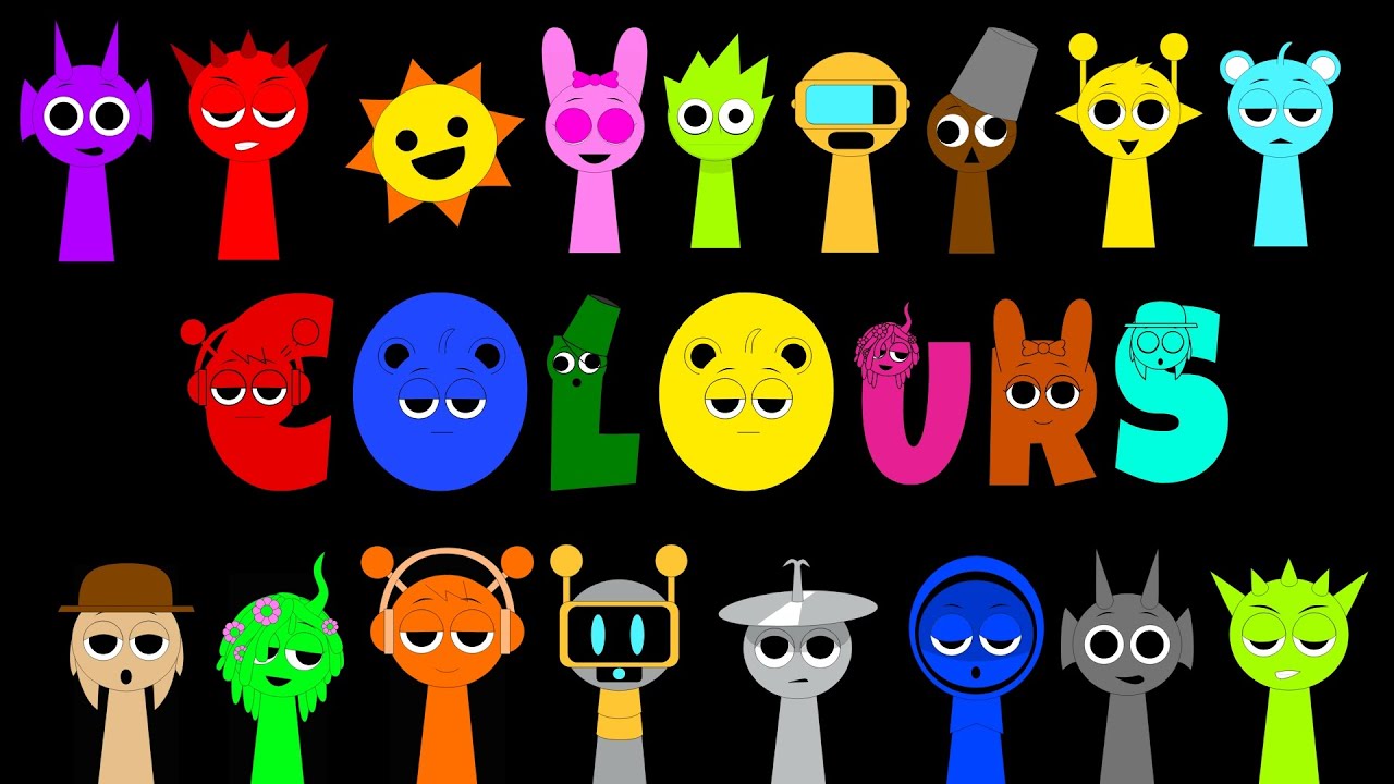 Sprunki Colors Learning & ABC Song | 50 Colors + Big & Small Alphabet ...