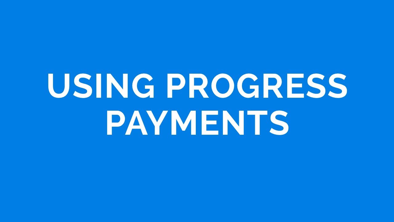 Using Progress Payments in ROLL - YouTube