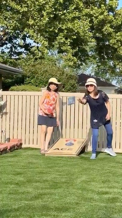Corn hole game competition with family - Skokie - August 17, 2025 - YouTube
