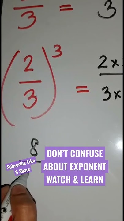 Use Exponent With And Without Exponent Tutorial Viral Math Shortvideo Tutorials Shorts