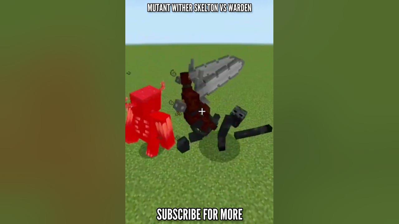 Mutant Wither Skeleton Vs Warden Minecraft Shorts Short Meme Memes Minecraftshorts