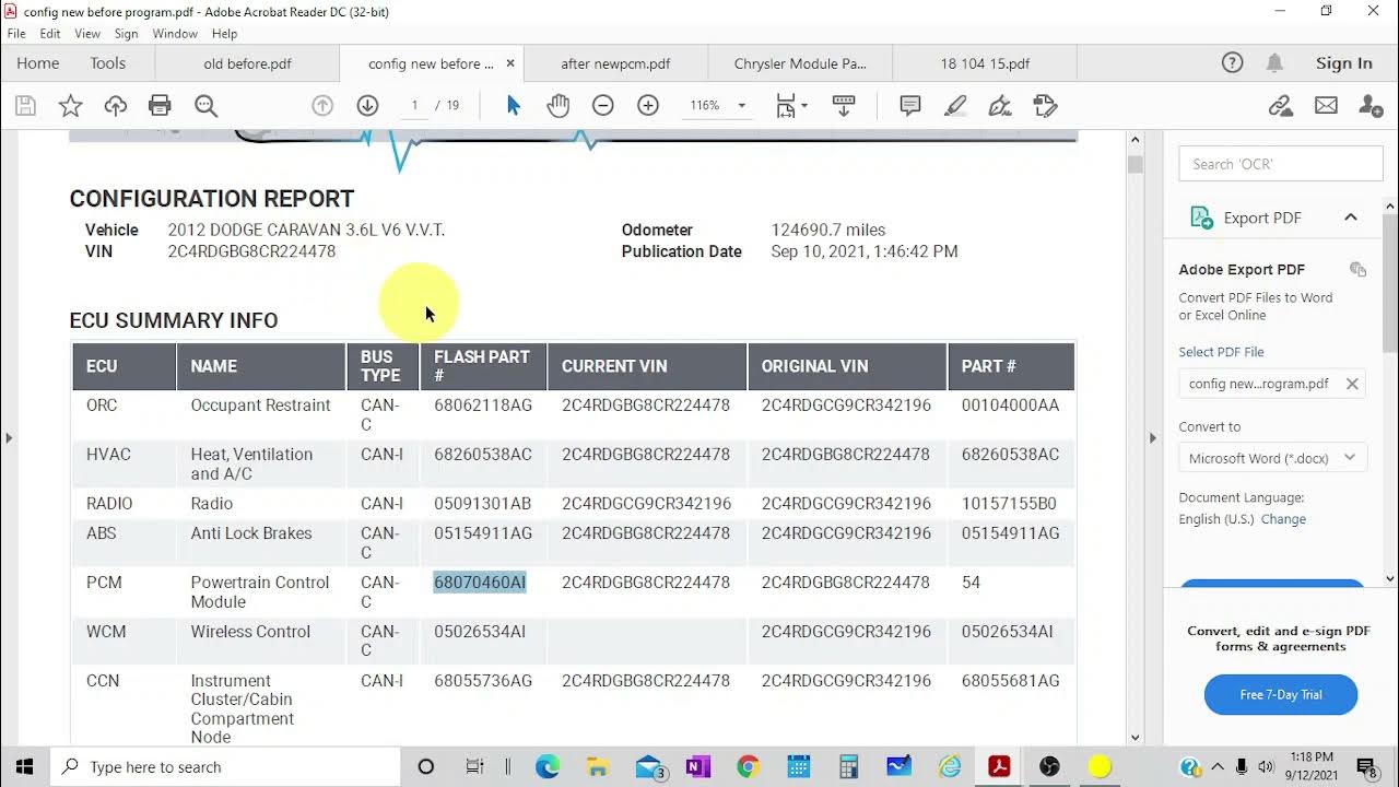 Chrysler used PCM Programming tips | Restore Vehicle Configuration ...