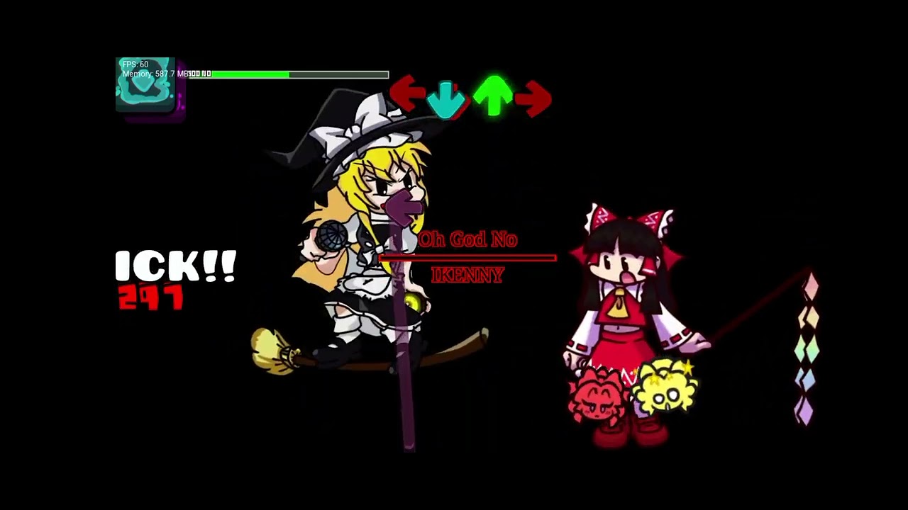 friday night funkin adventure touhou and bamiko oh god no but Marisa ...