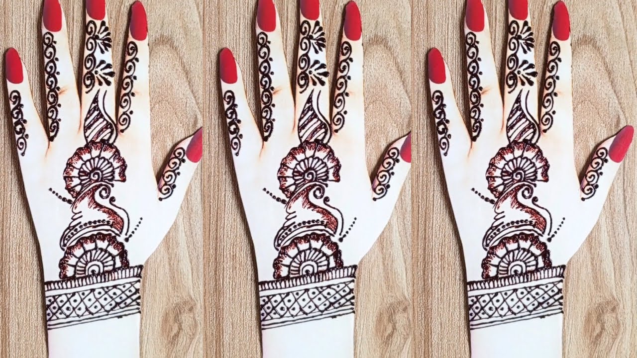 Middle Finger Mehndi Design | Latest Mehndi Design 2024 - YouTube