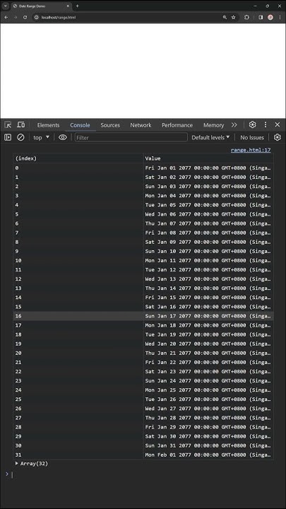 Date Range In Javascript - YouTube