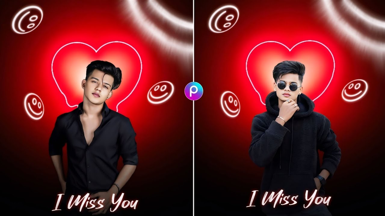 PicsArt New Glowing Heart Photo Editing Tutorial|Heart Photo Editing|PicsArt Photo Editing|Fed ...