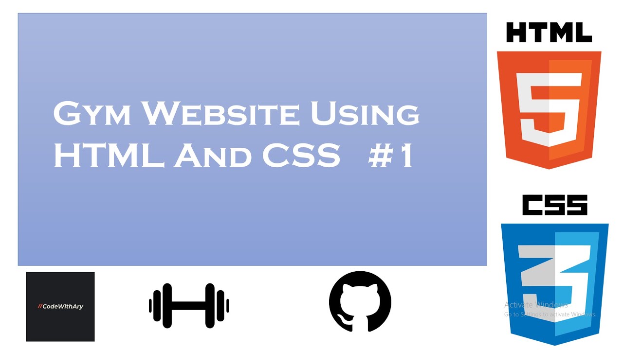 Making A Gym Website Using HTML And CSS | #1 | CodeWithAry - YouTube