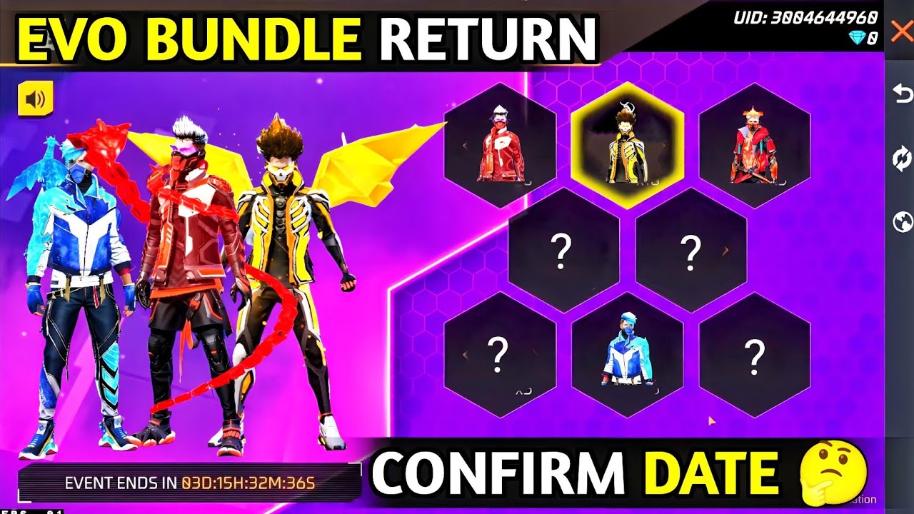 Evo Bundle Return Date| Cobra Bundle Return| Booyah Bundle Return| Free ...