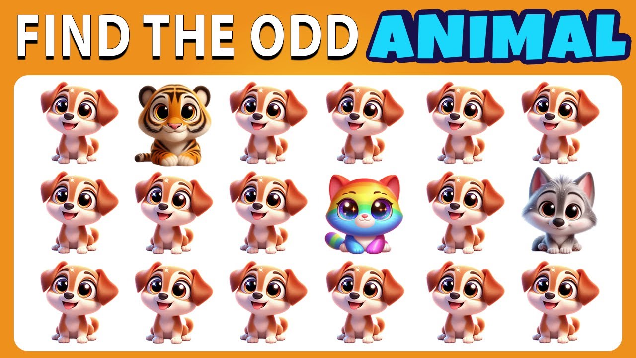 Find the ODD One Out - Animals Edition | Easy, Medium, Hard - 35 ...