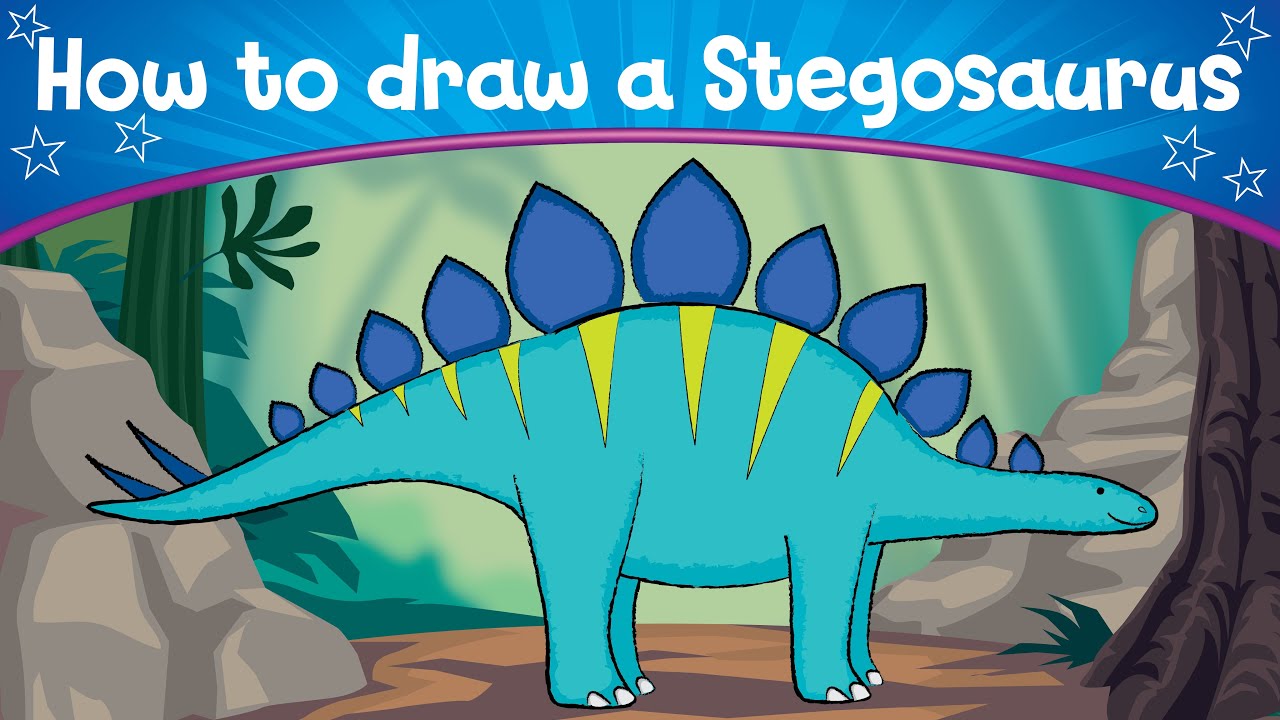 Learn to Draw a Stegosaurus Dinosaur - Easy! | Step-by-Step Drawing for ...