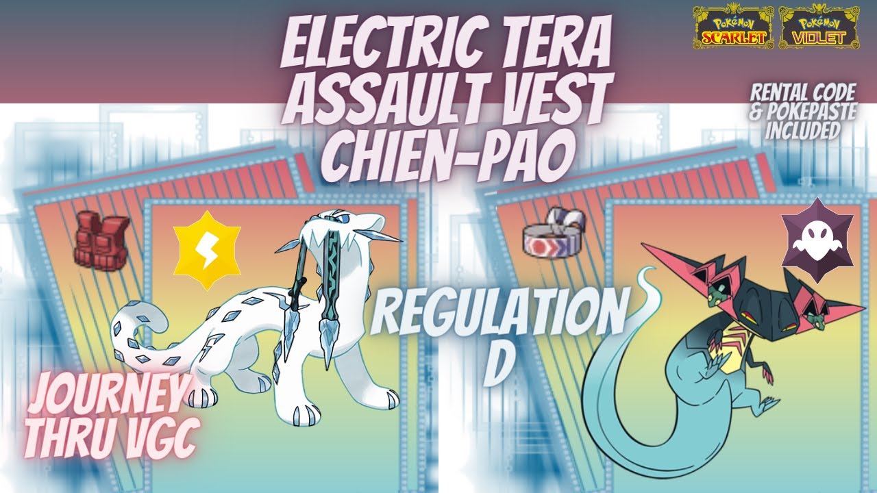 ELECTRIC TERA, ASSAULT VEST CHIEN-PAO is AMAZING (Pokemon Scarlet ...