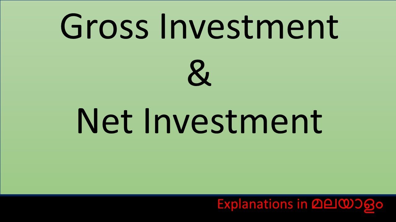 Gross investment and Net Investment #Macro economics - YouTube