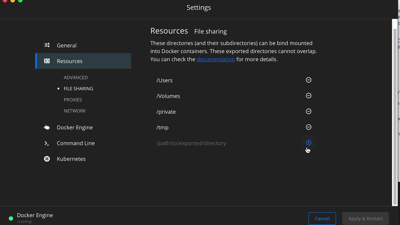 Docker-desktop for MacOs Preferences/File-Sharing issues - YouTube
