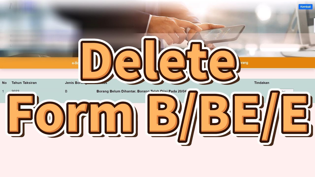 MyTax [STEP BY STEP] Reset/delete Form B/BE/E before submitting - YouTube
