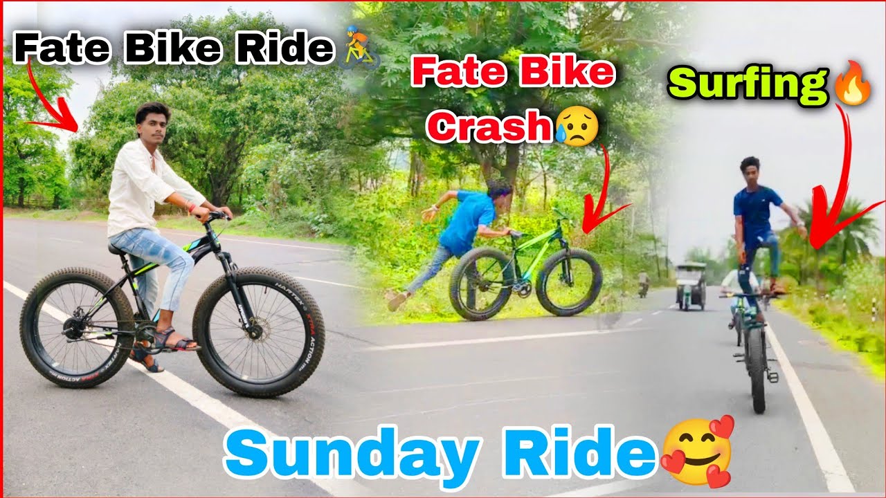 First time fate Bike Ride🚴||Sunday Ride😍||Fate bike Crash😥 @YouTube # ...