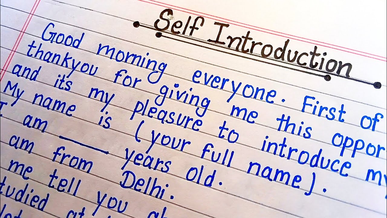 How To Introduce Yourself In College/School || Self Introduction ...