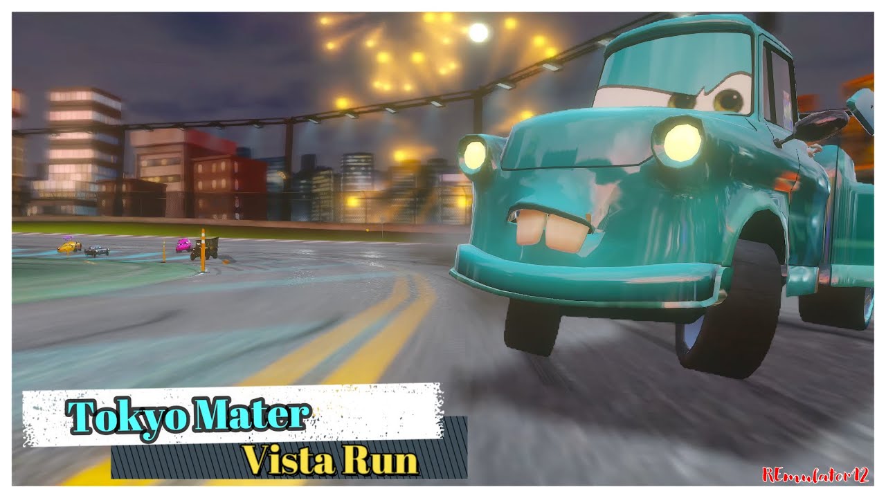 Cars 2 The Video Game | Tokyo Mater - Battle Race | Vista Run 7 Laps ...