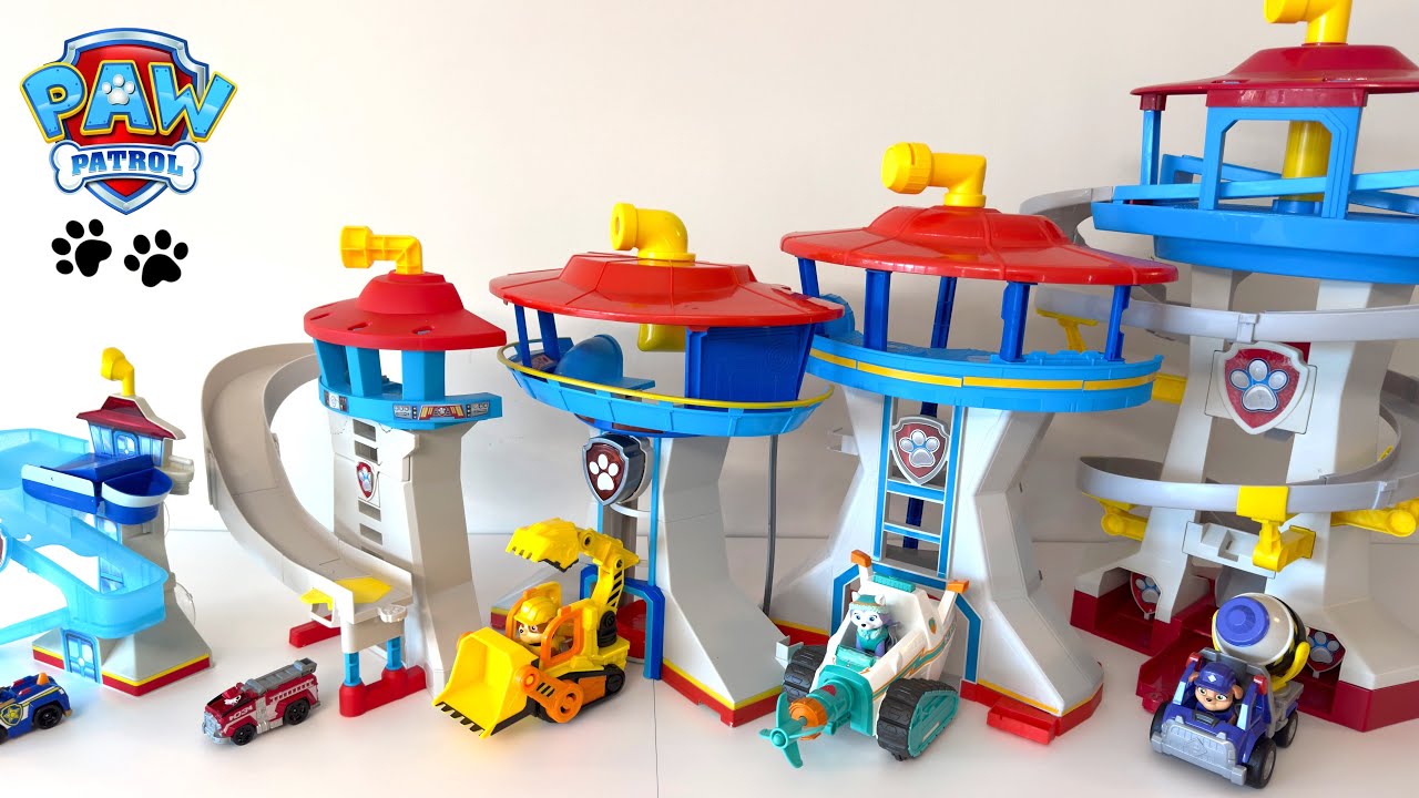 Paw Patrol Giant Towers Review | Mighty Movie | Rescue Wheels | Rubble ...