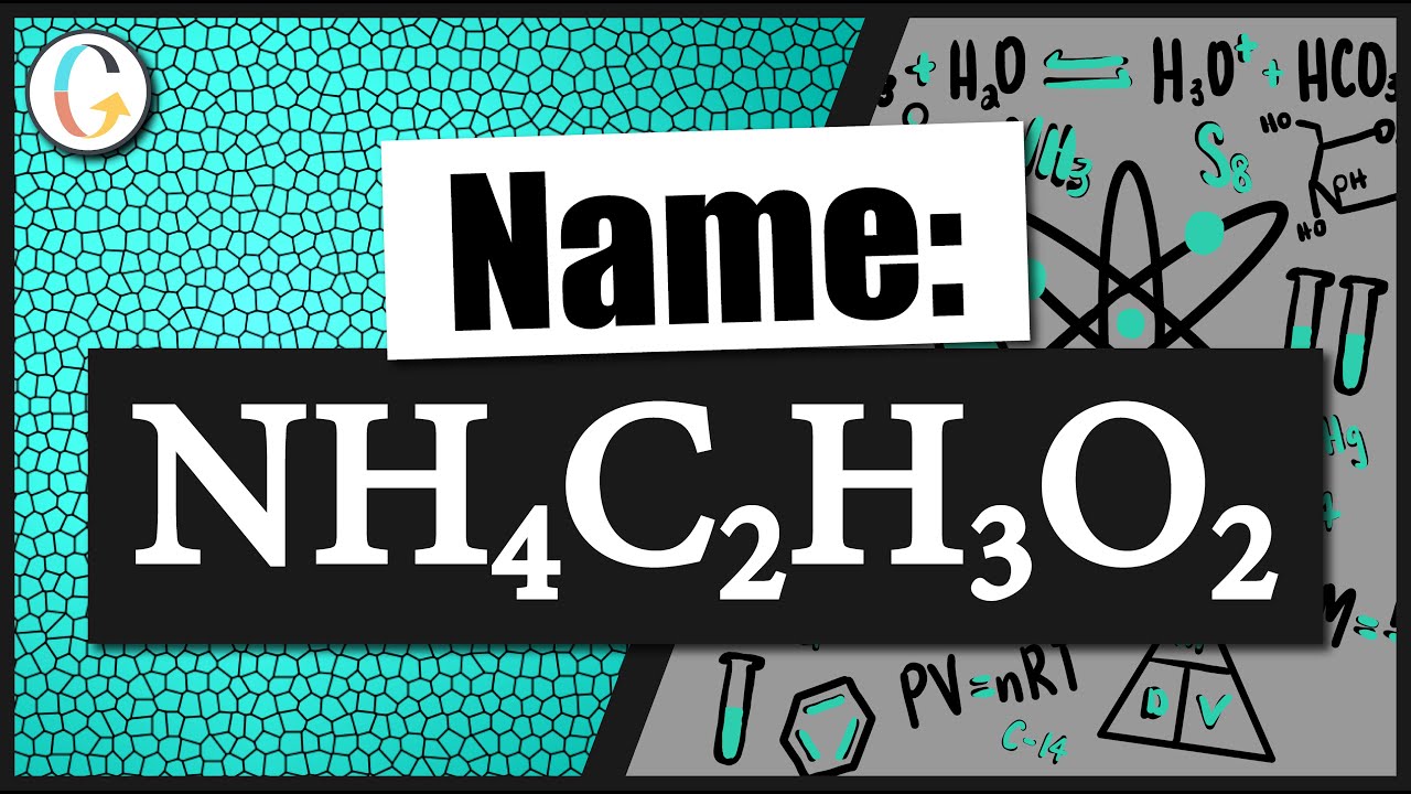 How to name NH4C2H3O2 - YouTube