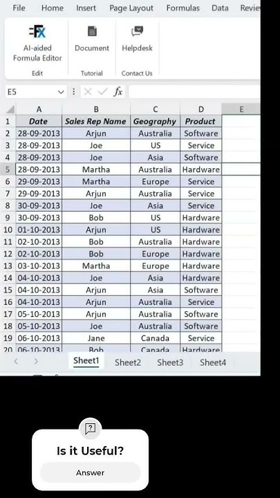 Ai Excel formula generator in excel| Ai formula in excel #excel # ...
