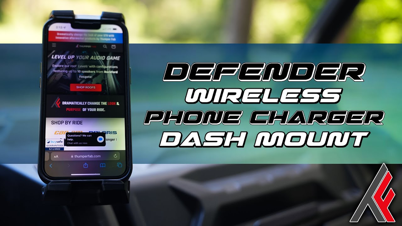 Can-Am Defender Wireless Phone Charger Dash Mount | Thumper Fab - YouTube