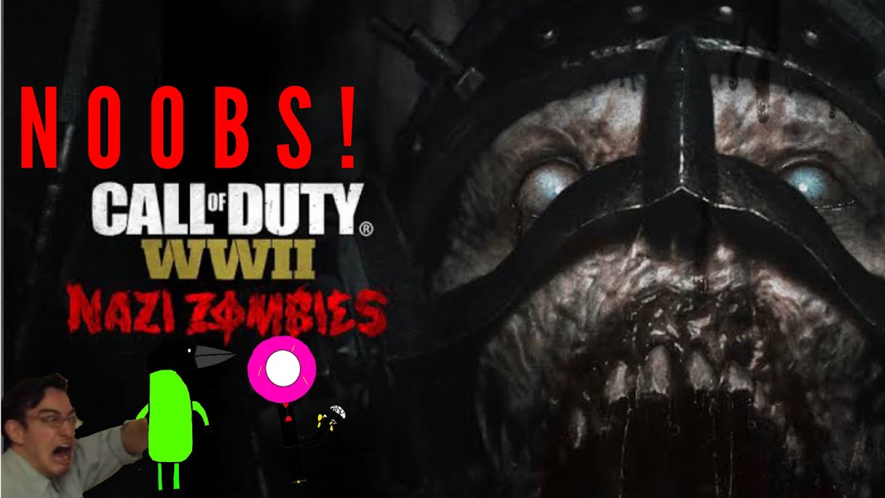 Playing COD WW2 ZOMBIES with my idiot friends (Part 1) NOOBS! (THANK ...