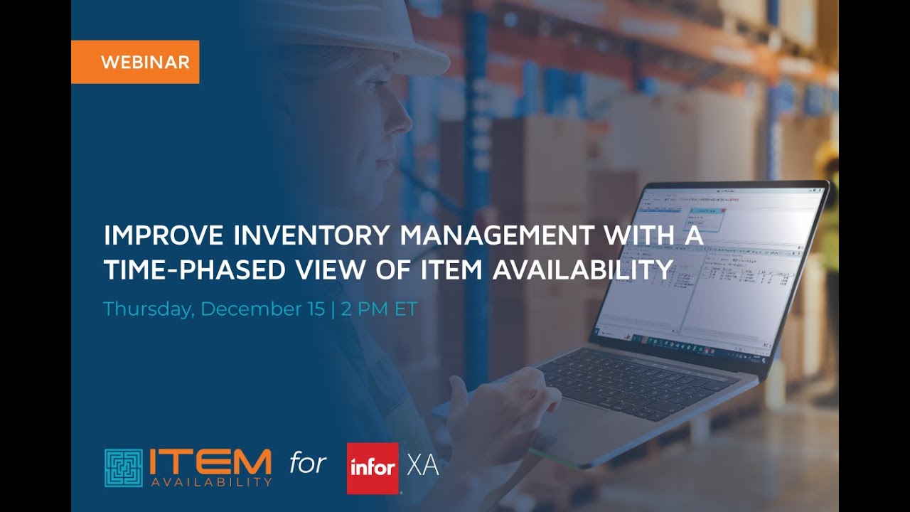 Improve Inventory Management in XA with a Time-Phased View of Item ...