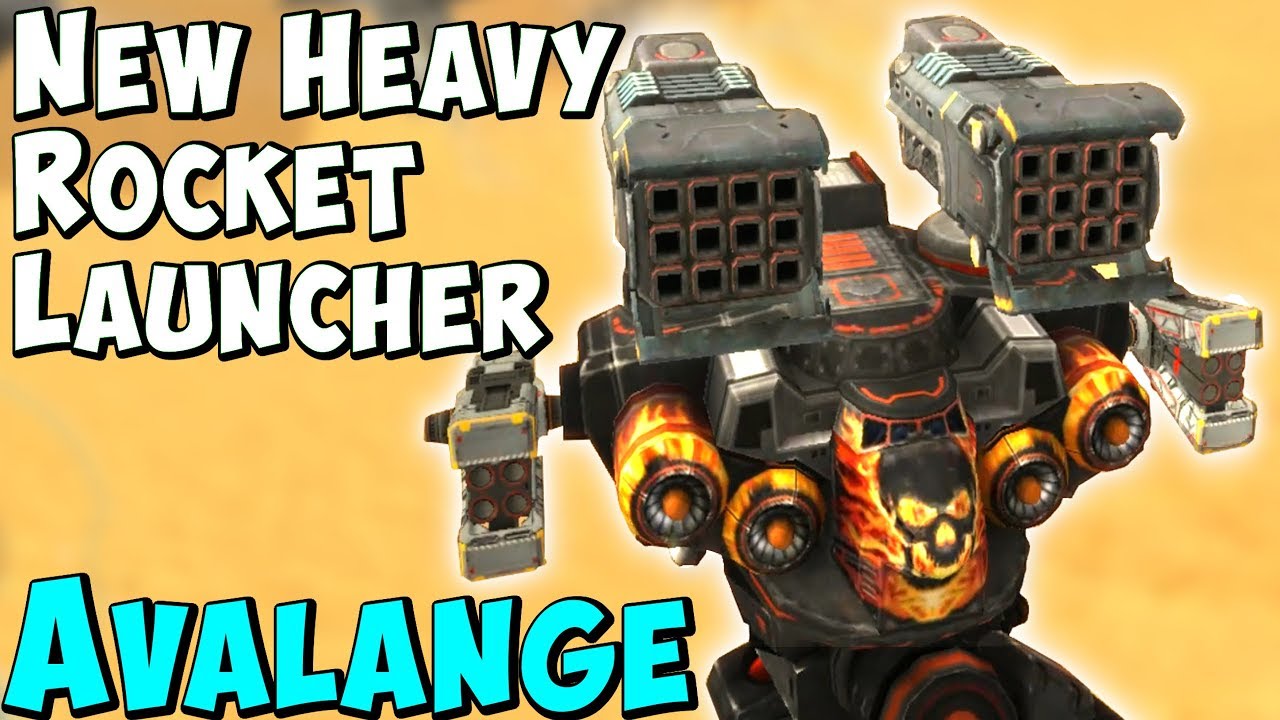 New Heavy Rocket Launcher AVALANGE Test Server Gameplay War Robots WR ...