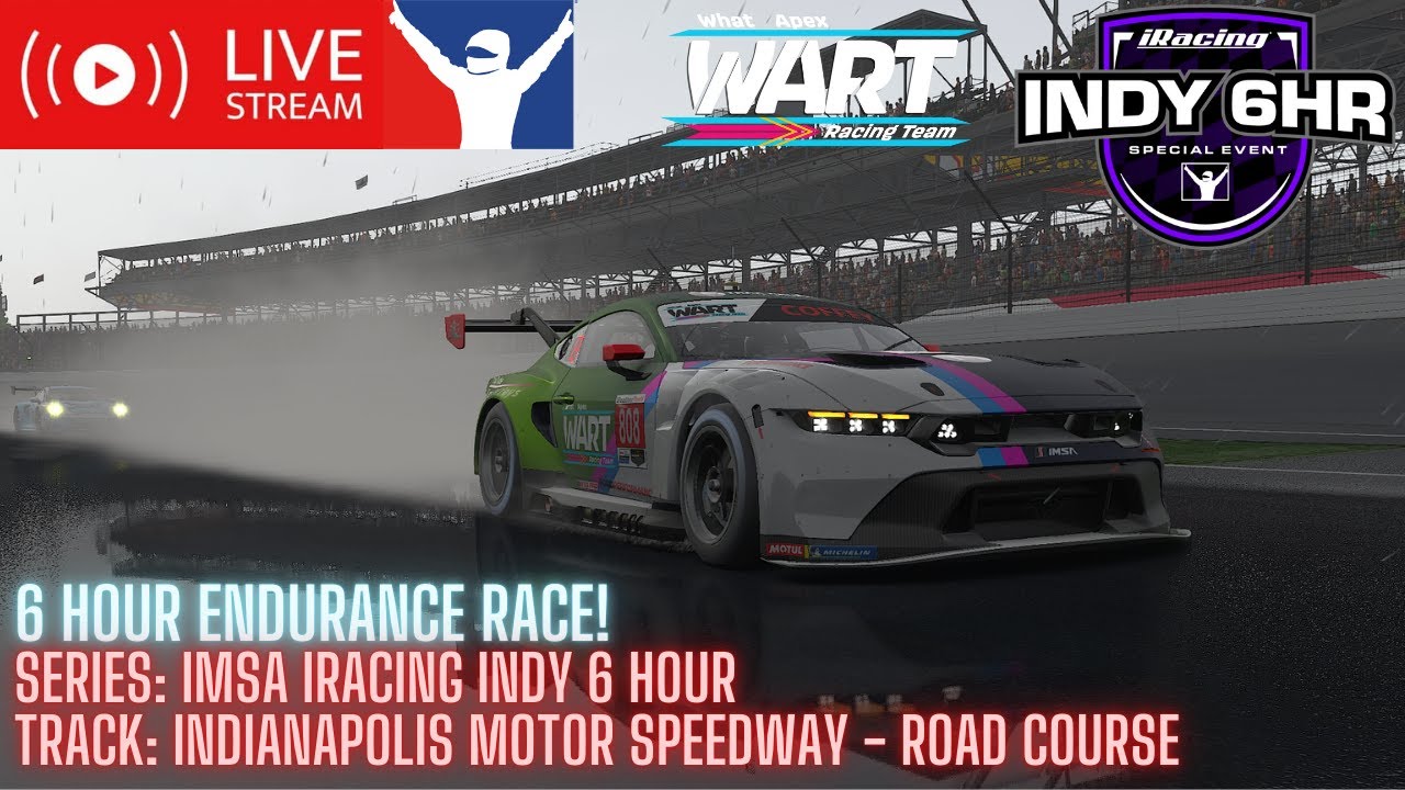 Indy 6 Hour! iRacing IMSA 6 Hours at Indianapolis Motor Speedway. Multi ...