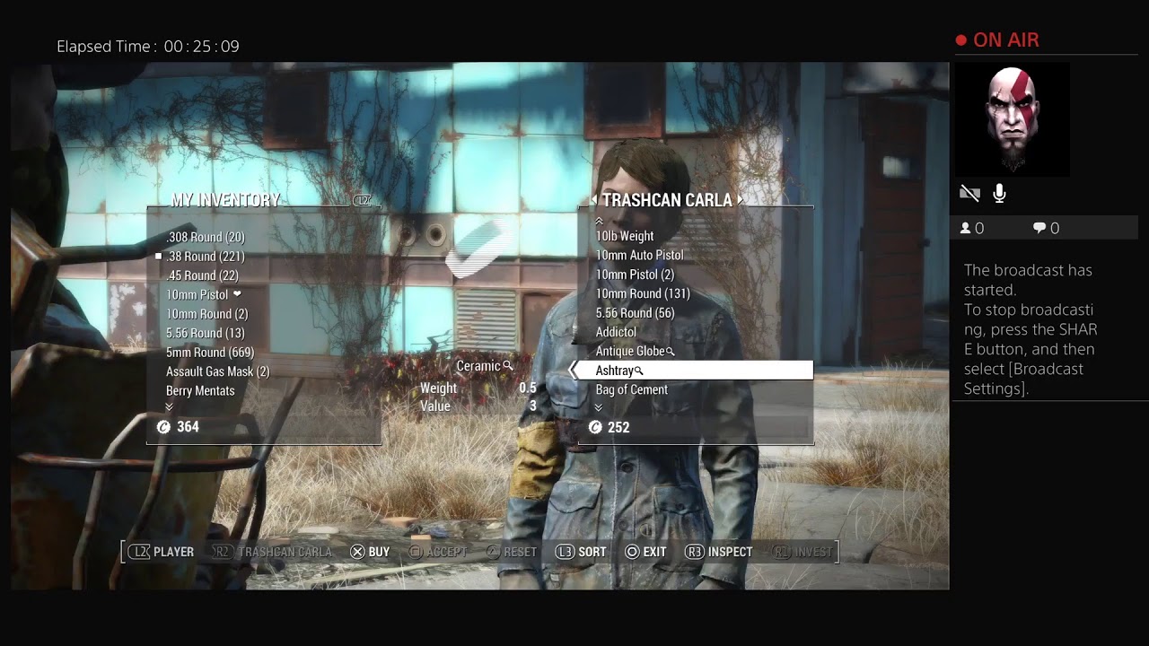 Brandon's Live PS4 Broadcast of Fallout 4 - YouTube