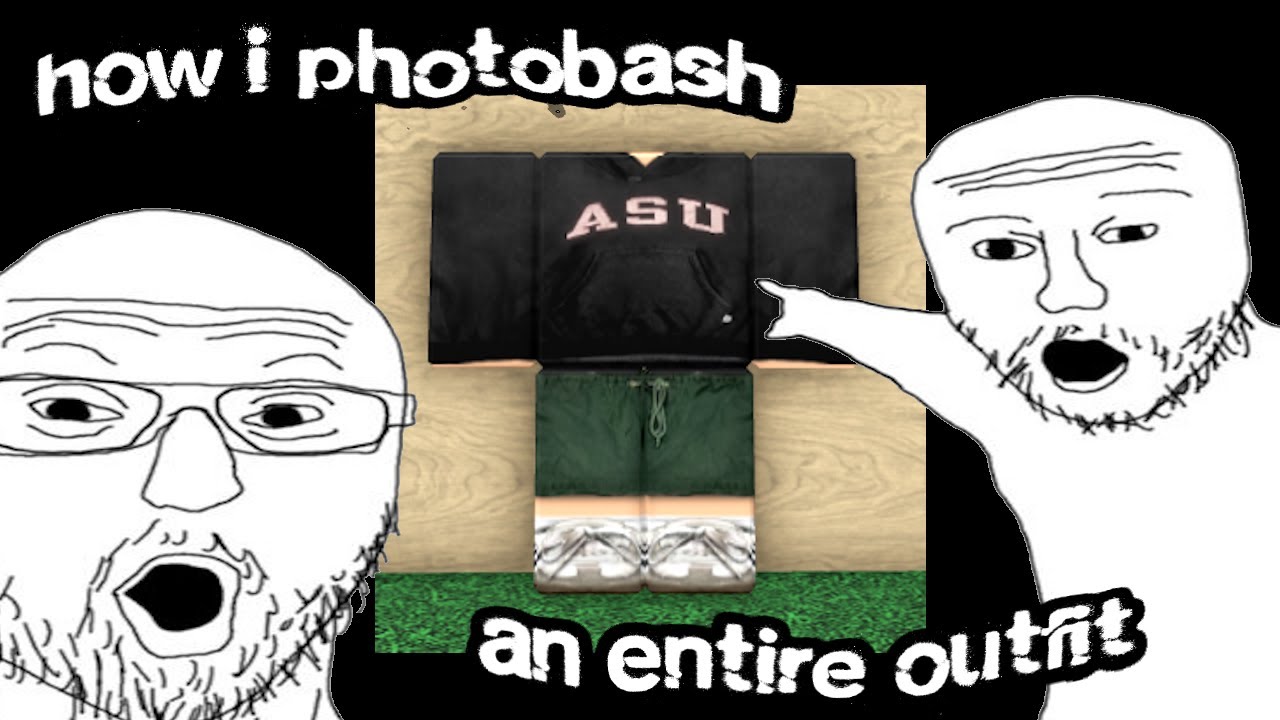 how i photobash an entire outfit roblox design - YouTube